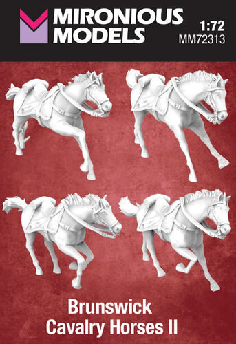 NEW! Mironious Models 72313 Brunswick Cavalry Horses II (4 Figures)