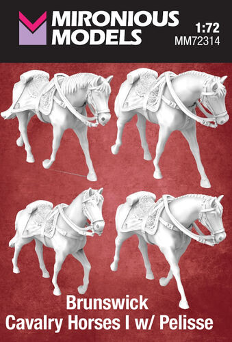Mironious Models 72314 Brunswick Cavalry Horses I with Pelisse (4 Figures)