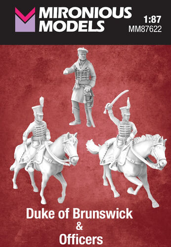 NEW! Mironious Models 87622 Duke of Brunswick & Officers (3 Figures)