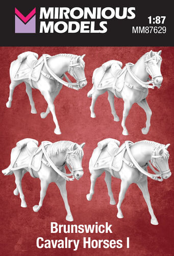 NEW! Mironious Models 87629 Brunswick Cavalry Horses I (4 Figures)