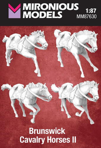 NEW! Mironious Models 87630 Brunswick Cavalry Horses II (4 Figures)