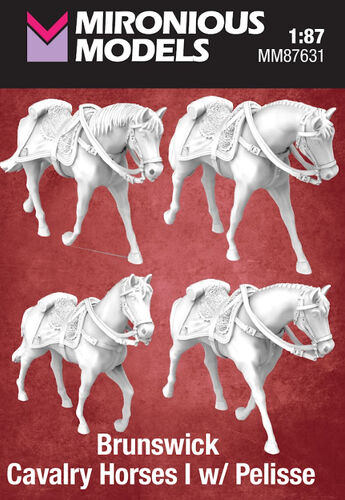 NEW! Mironious Models 87631 Brunswick Cavalry Horses I with Pelisse (4 Figures)