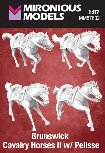 NEW! Mironious Models 87632 Brunswick Cavalry Horses II with Pelisse (4 Figures)