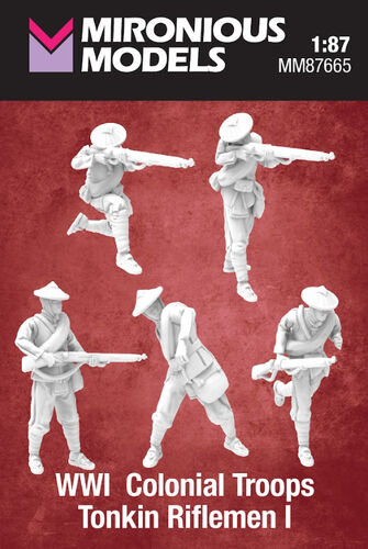 NEW! Mironious Models 87665 Colonial WWI Troops - Tonkin Riflemen I (5 Figures)