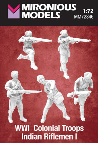 Mironious Models 72346 Colonial WWI Troops - Indian Riflemen Set I (5 Figures)