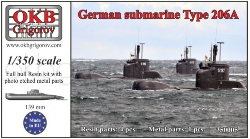 OKB Grigorov N350005 German submarine Type 206A