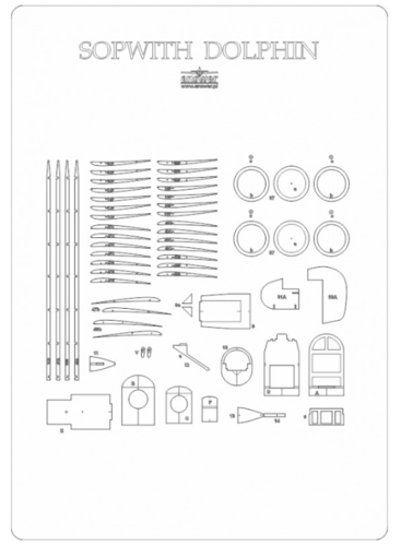 Answer MMM-01-2023-SZK Sopwith Dolphin - Laser Cut Frames And Details