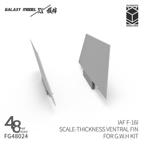 Galaxy-Model FG48024 Lockhedd Martin F-16I Sufa - IAF Scale-Thickness Ventral Fin (for GWH Kits)