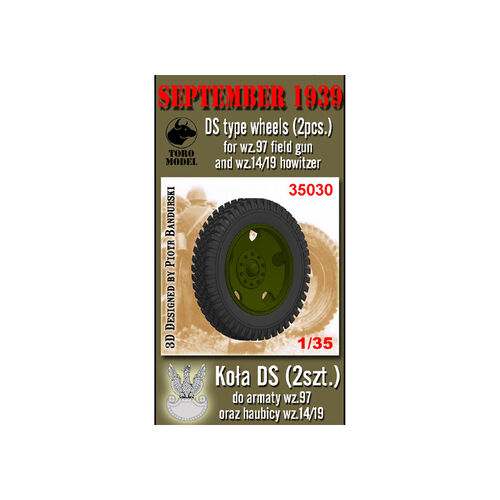 Toro Model 35030 DS Type Wheels - for IBG Field Gun wz.97 and Howitzer Wz.14/19 Set (2 Wheels)