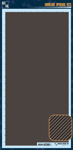 NEW! Madworks AW-238 Super-Stretch Carbon Fiber Decals - Twill Weave (L Size)