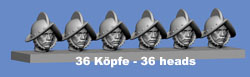 NEW! Germania-Figuren 72-5604a Renaissance - Interchangeable Head With Morion Helmet