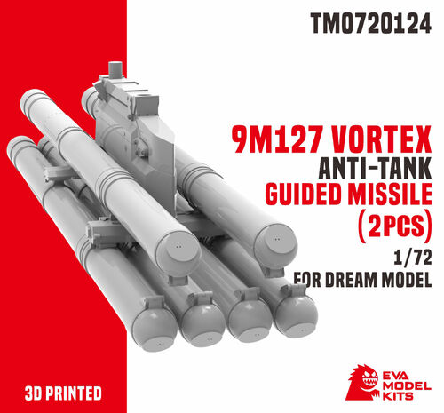 NEW! EVA Model Kits TM0720124 9M127 Vortex Anti-Tank Guided Missile (2 pcs / 3D-Printed)