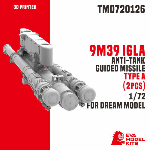 NEW! EVA Model Kits TM0720126 9M39 Igla Anti-Tank Guided Missile Type A (2 pcs / 3D-Printed)
