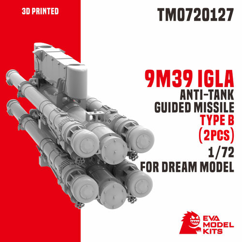 NEW! EVA Model Kits TM0720127 9M39 Igla Anti-Tank Guided Missile Type B (2 pcs / 3D-Printed)