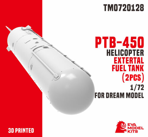NEW! EVA Model Kits TM0720128 PTB-450 Helicopter Extertal Fuel Tank (2 pcs / 3D-Printed)