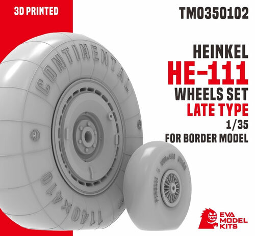 EVA Model Kits TM0350102 Heinkel He-111 - Wheels Set Late Type (for Border Model Kits / 3D-Printed)