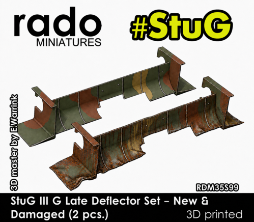 Rado Miniatures 35S99 StuG III Ausf. G - Exhaust Deflector Late for Tow Bar (3D-Printed)