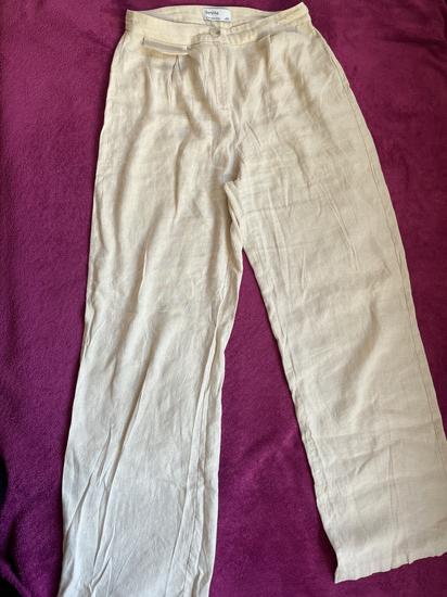 BERSHKa lanene pantalone wide leg