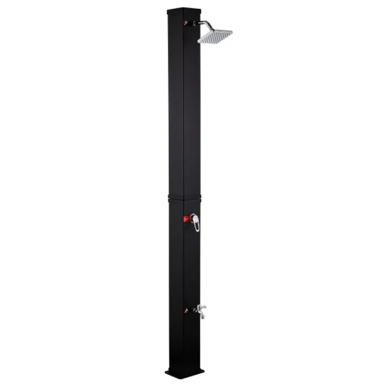 Nero Solarni tuš kvadratni PVC 40L sa nožnom slavinom H=217cm