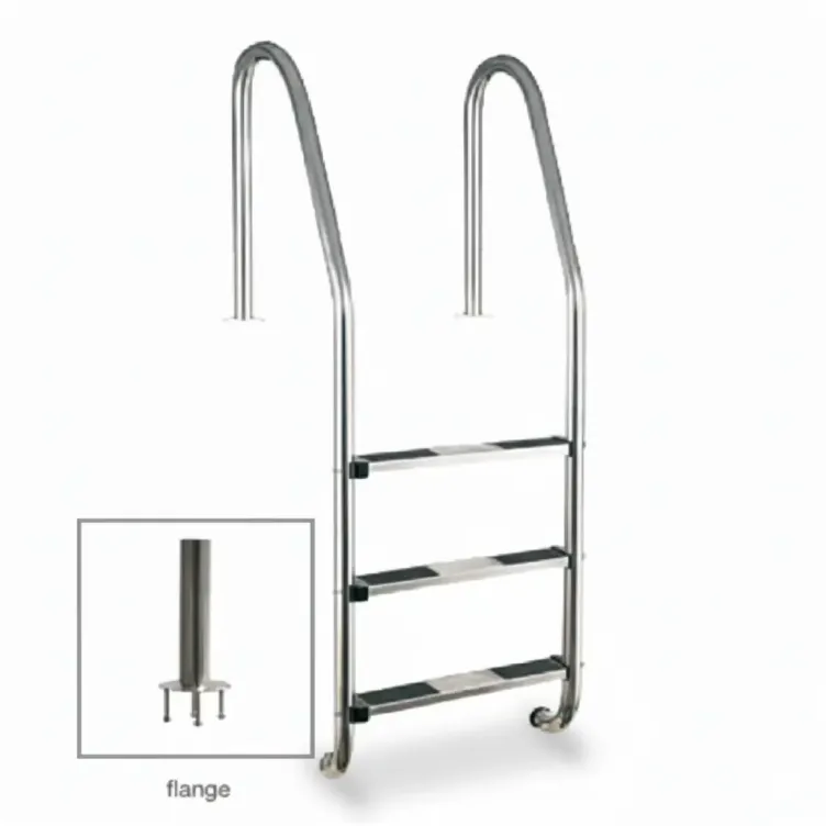 FF Merdevine Standard 3 stepenika AISI 304 gum step Flanša – EKO