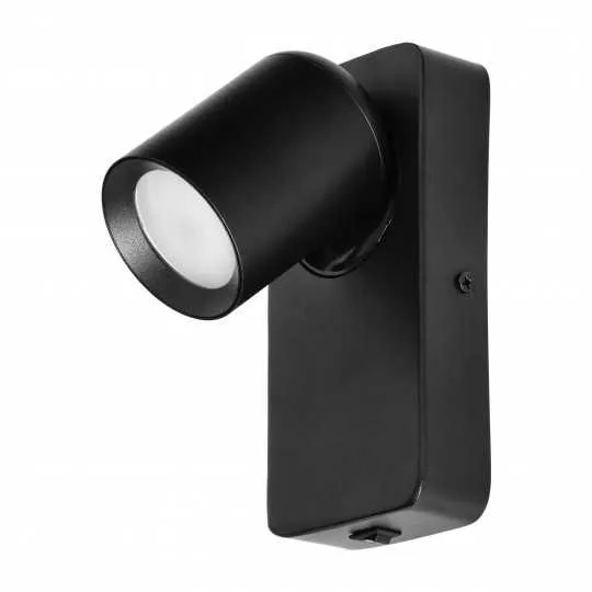 AD-OP-6480BGU10 1xGU10 max 9W crna spot lampa sa prekidačem 3Y MALTA SP1 ADVITI