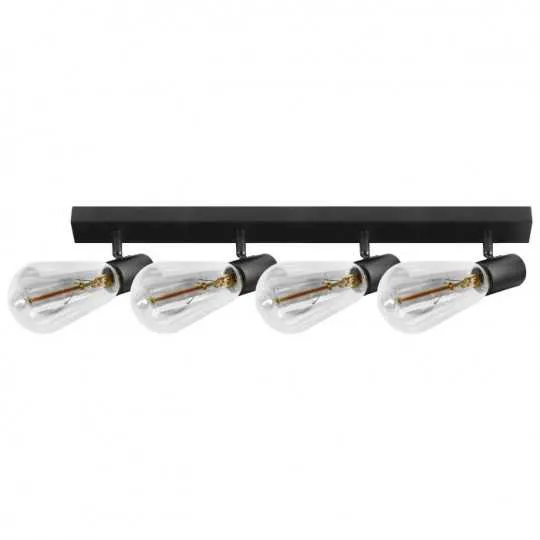 AD-OP-6432BE27 crna spot lampa 4xE27 max 60W 3Y RIO SP4 ADVITI