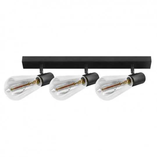 AD-OP-6431BE27 crna spot lampa 3xE27 max 60W 3Y RIO SP3 ADVITI