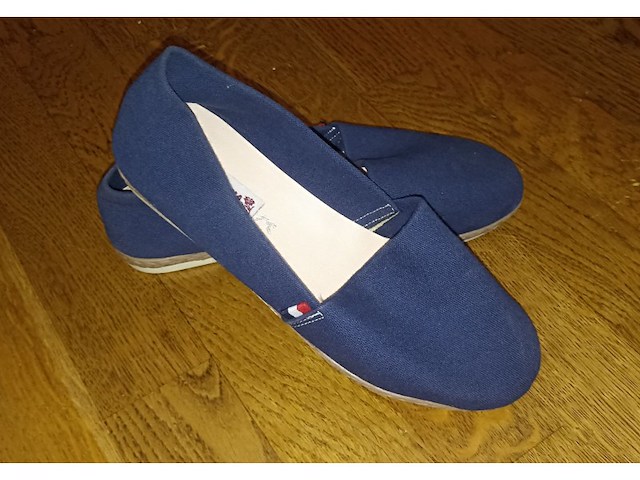 Teget espadrile od čvrstog platna NOVO