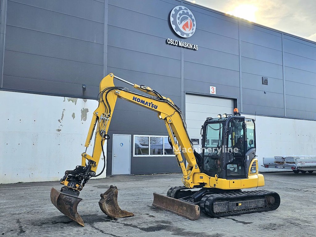 Komatsu PC58MR-5E0, 2020 mod, Rotortilt and 2 buckets, New certification bager guseničar