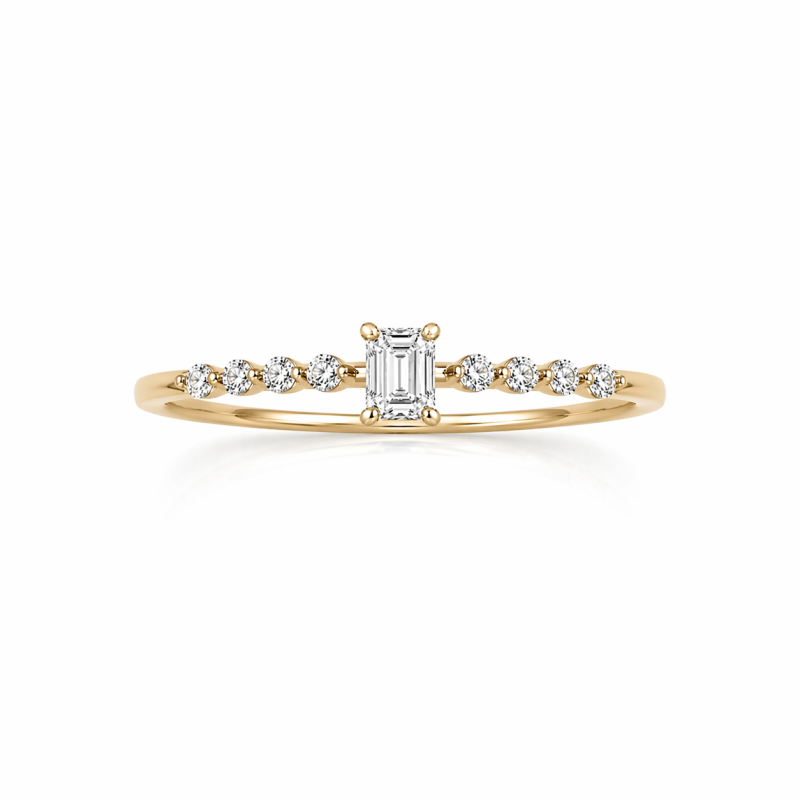 DIAMOND RING IN 14K YELLOW GOLD