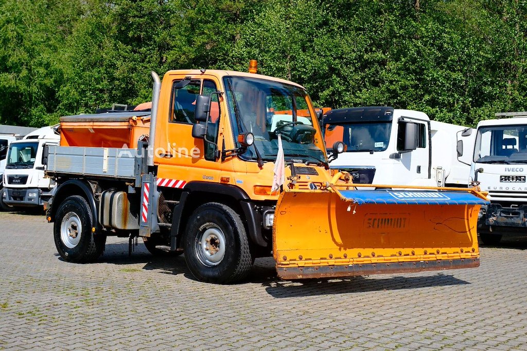 Mercedes-Benz Unimog U 300 BB 4x4/3-Seitenkipper,Schmidt-Winterdienst kiper