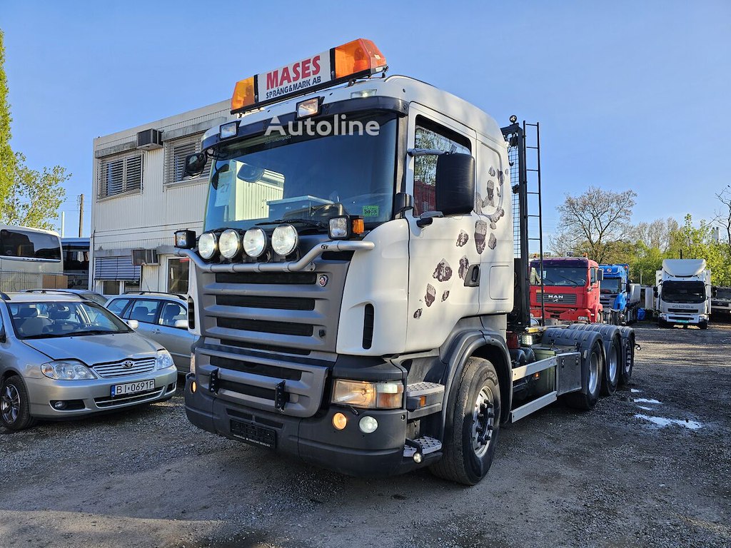 Scania R480LB 8X4*4HHA MOTORSCHADEN! 3-Pedal JOAB L24 Lenk+Lift Achse kamion rol kiper