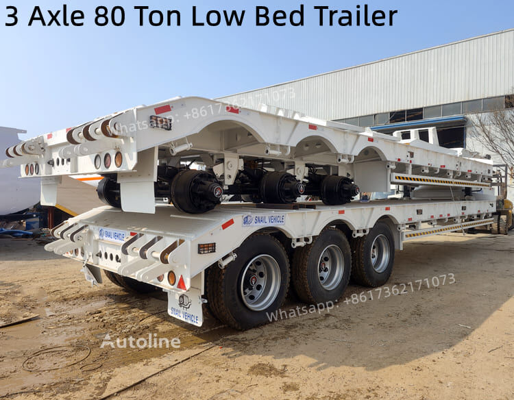 Nova Snail 3 Axle 80 Ton Low Bed Trailer for Sale in Jamaica poluprikolica sa niskom platformom