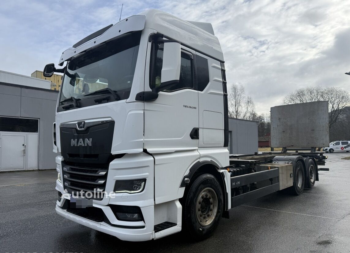 MAN TGX 26.510 6x2 BDF Chassis Lift vozilo za prevoz kontejnera