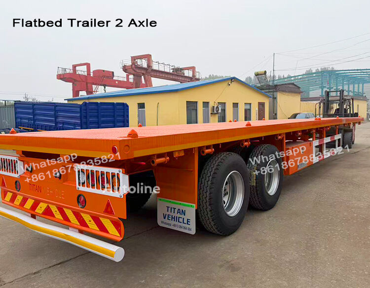 Nova Titan 2 axle 40 foot flatbed trailer for sale poluprikolica platforma
