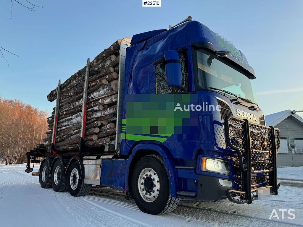 Scania R770 Pusher Tømmerbil m/ Jonsred J1088 kran kamion za prevoz drva