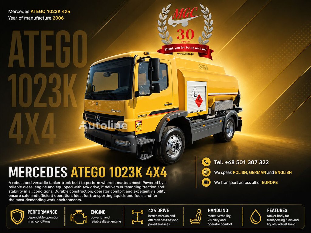 Mercedes-Benz Atego 1023 4X4 / KOBIT / 6200L / SERVICED! autocisterna