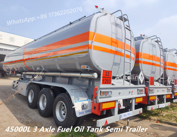 Nova Snail Vehicle 45000L 3 Axle Fuel Oil Tank Semi Trailer cisterna za goriva i maziva