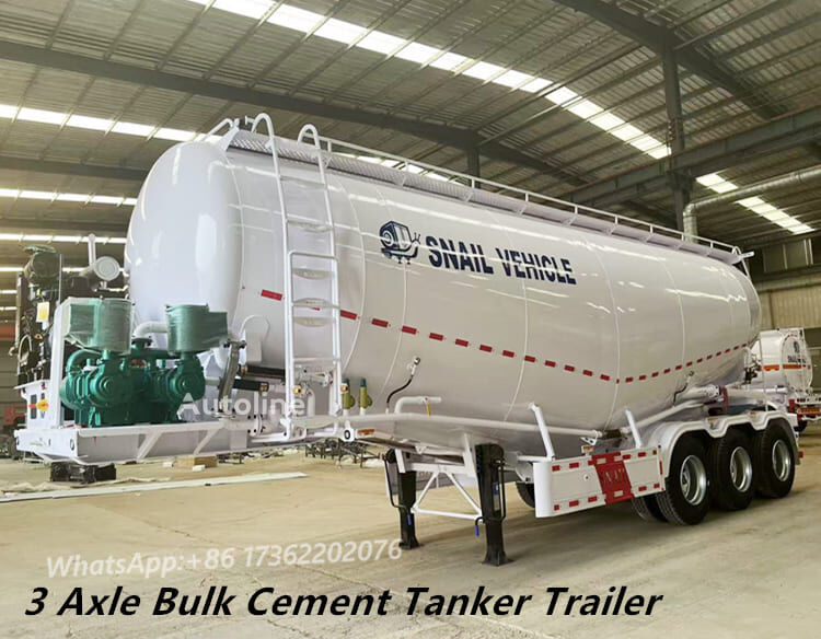 Nova Snail Bulk Cement Tanker Trailer for Africa Cement Transport cisterna za prevoz cementa