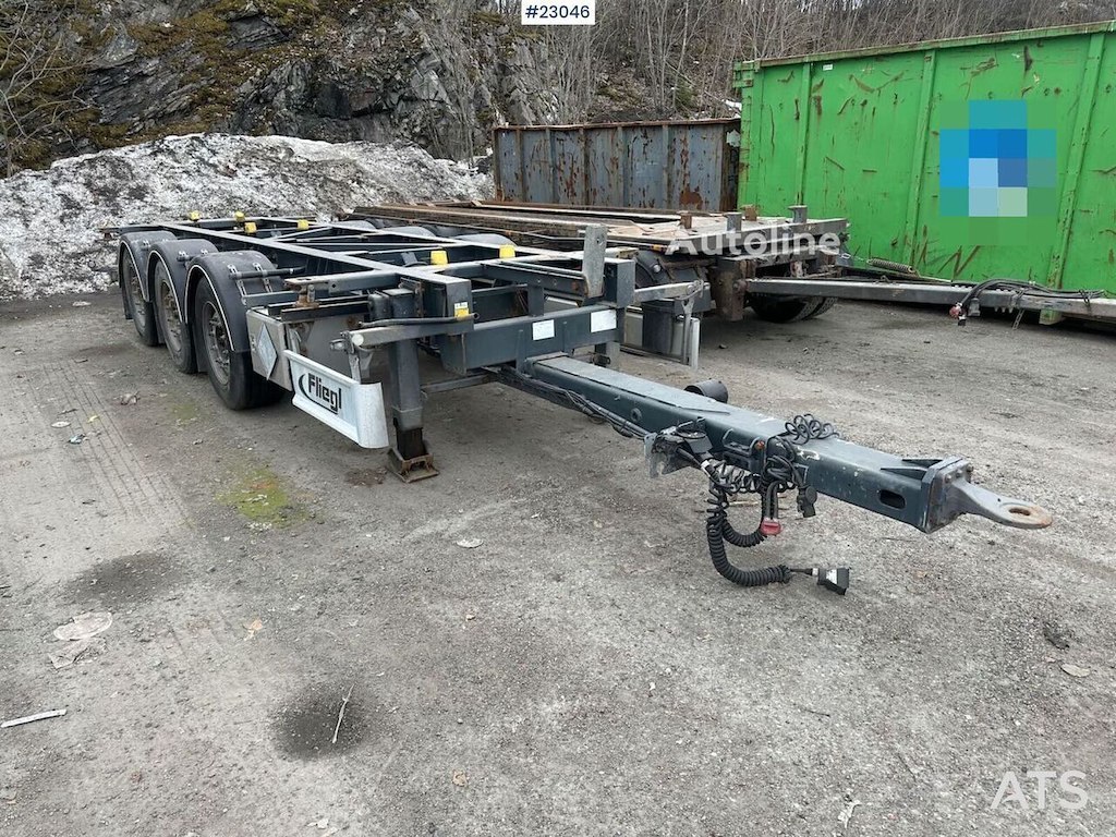 Fliegl 3 akslet container kjerre prikolica za kontejnere