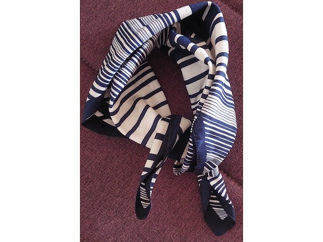 Vintage marama teget- bela