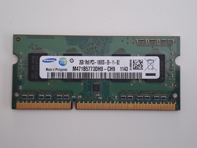 Samsung 2GB DDR3 PC3-10600S laptop RAM – 1333 MHz