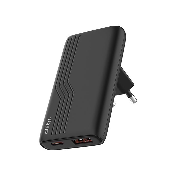 Allity ATC-02-65WAC GaN PD QC (USB-C-USB-A ) 65W Punjač crni