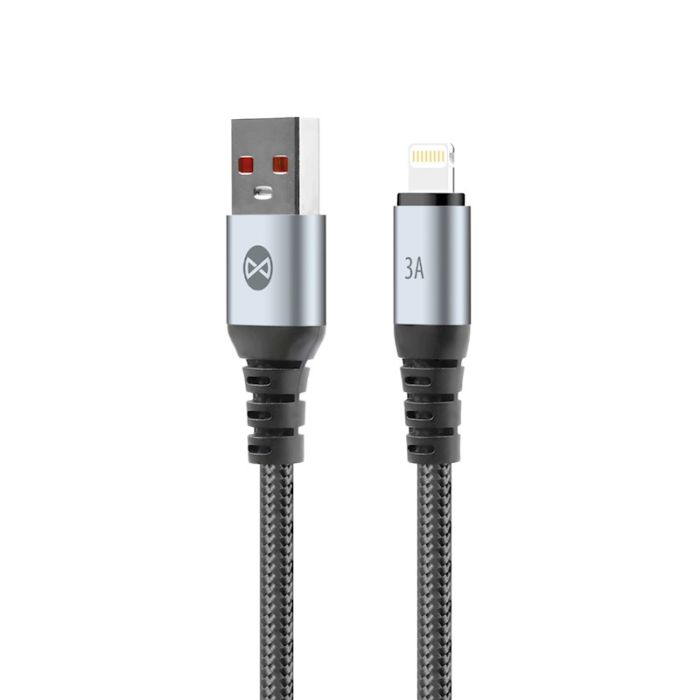 Forever Braix (USB- Lightning) 1m 3A Kabal crni