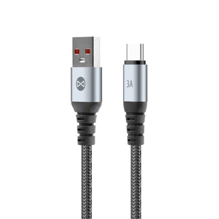 Forever Braix (USB-USB-C) 1m 3A kabal crni