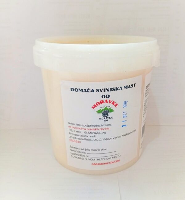 Domaća mast od svinje Moravke 1 kg