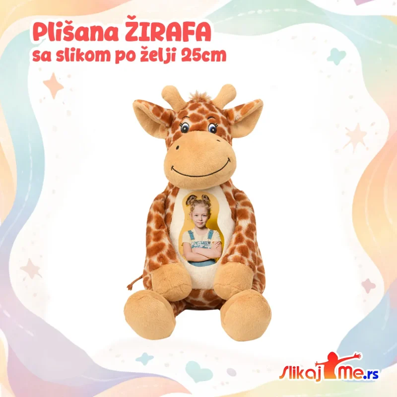 Plišana žirafa sa slikom po želji