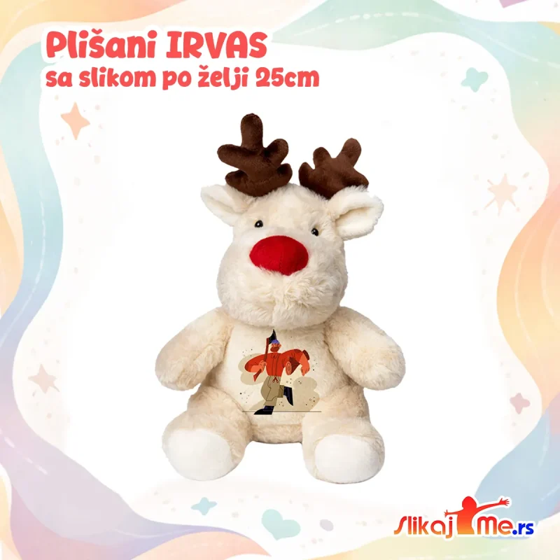Plišani irvas sa slikom po želji