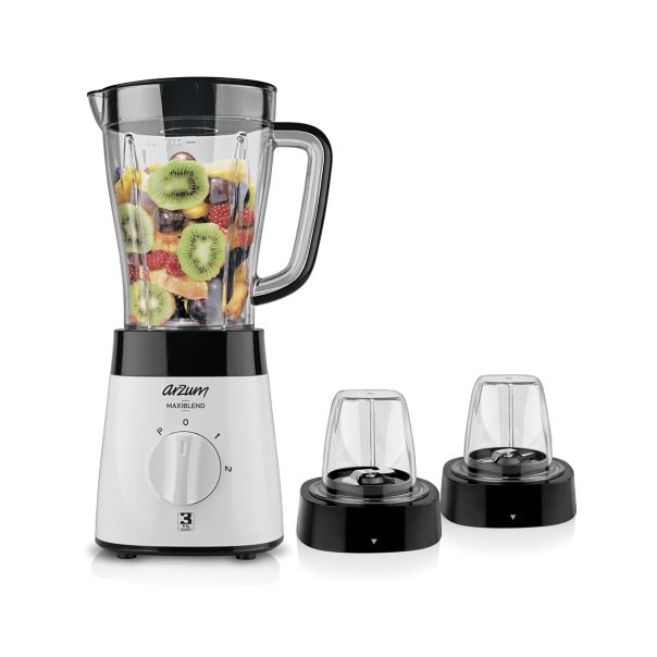 Arzum AR1057-0200 Maxiblend Stoni Blender 500W: 3-u-1 set sa seckalicom i mlinom (1.5L)