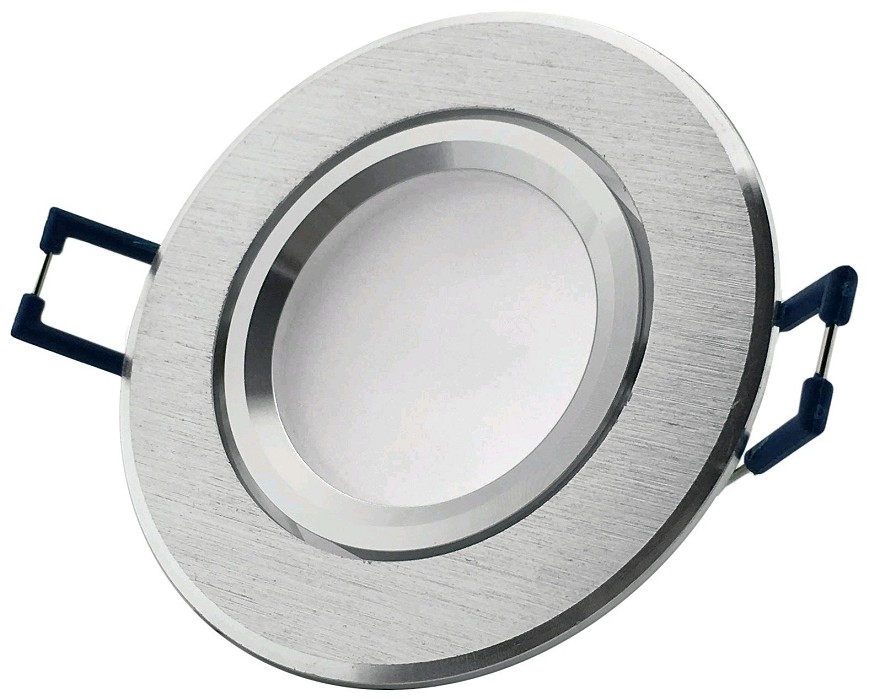Rozetna GU10 okrugla siva od aluminijuma fiksna ugradna